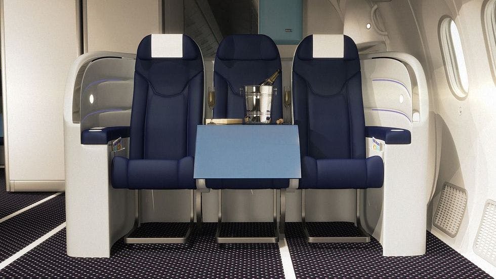 Train style seating planned for new sociable flying experience